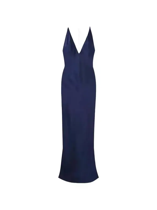 Michael Lo Sordo Anna Crystal-embellished Maxi Dress - Blue