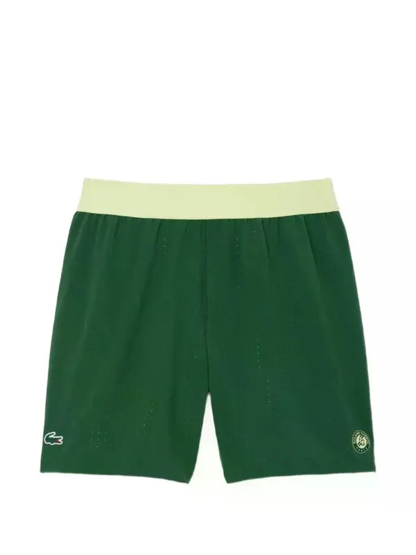 Lacoste X Roland Garros Perforated Shorts - Green