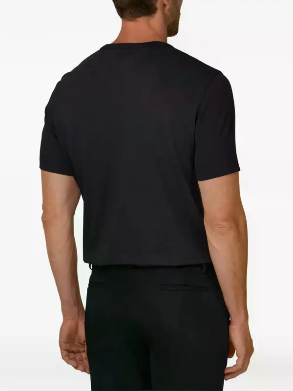Boggi Milano T-shirt In Diagonal Cotton-blend Jersey B-tech