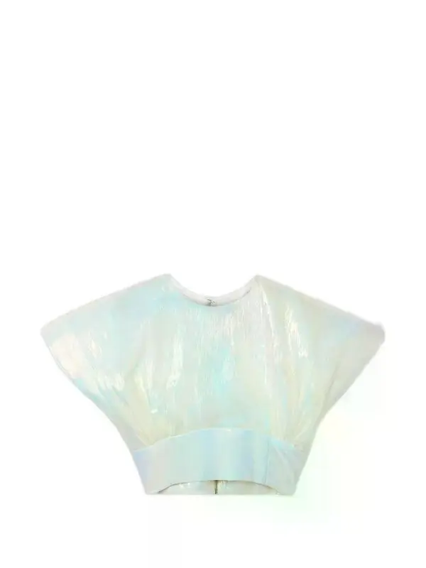 Christopher John Rogers Iridescent Textured Top