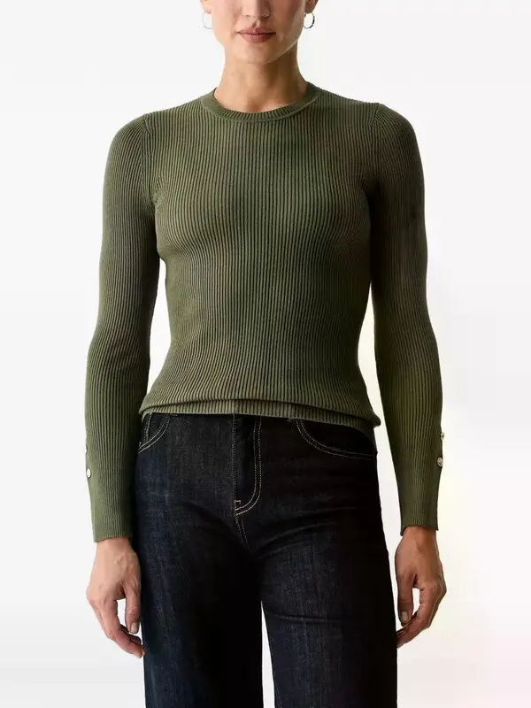 Guess Ribbed-knit T-shirt - Green