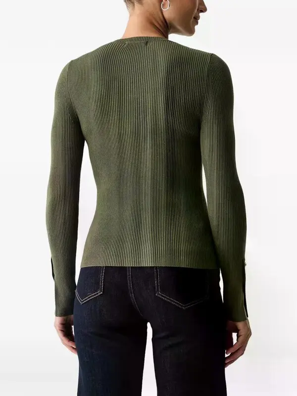 Guess Ribbed Knit Long Sleeve T-shirt