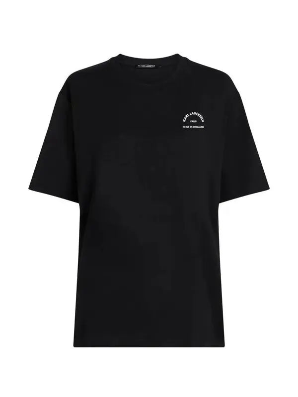 Karl Lagerfeld Rue St-guillaume Oversized T-shirt - Black