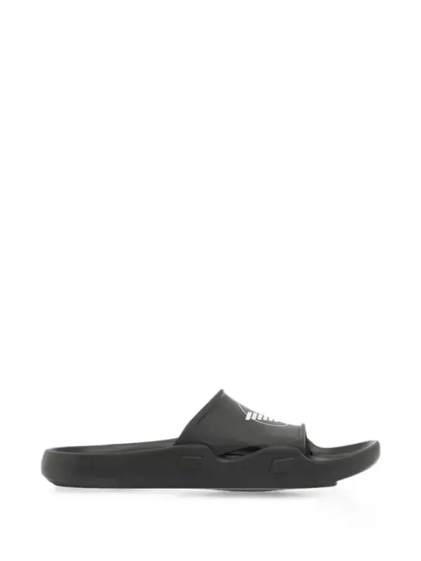 Emporio Armani Logo-print Slip-on Sandals - Black