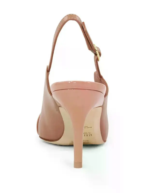 MALONE SOULIERS Marion Patent Slingback Sandals - Neutrals