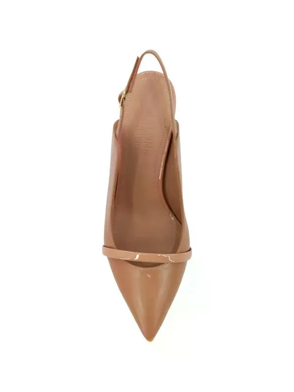MALONE SOULIERS Marion Patent Slingback Sandals - Neutrals