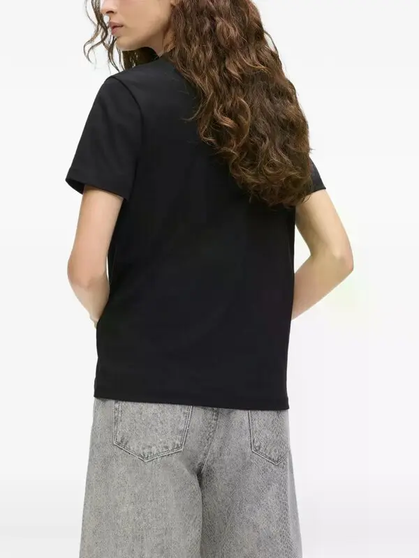 Karl Lagerfeld Button Detail Crewneck T-shirt