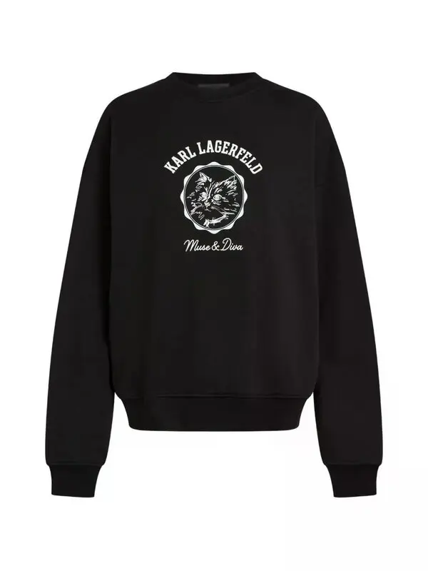 Karl Lagerfeld Ikon Choupette Muse Sweatshirt - Black