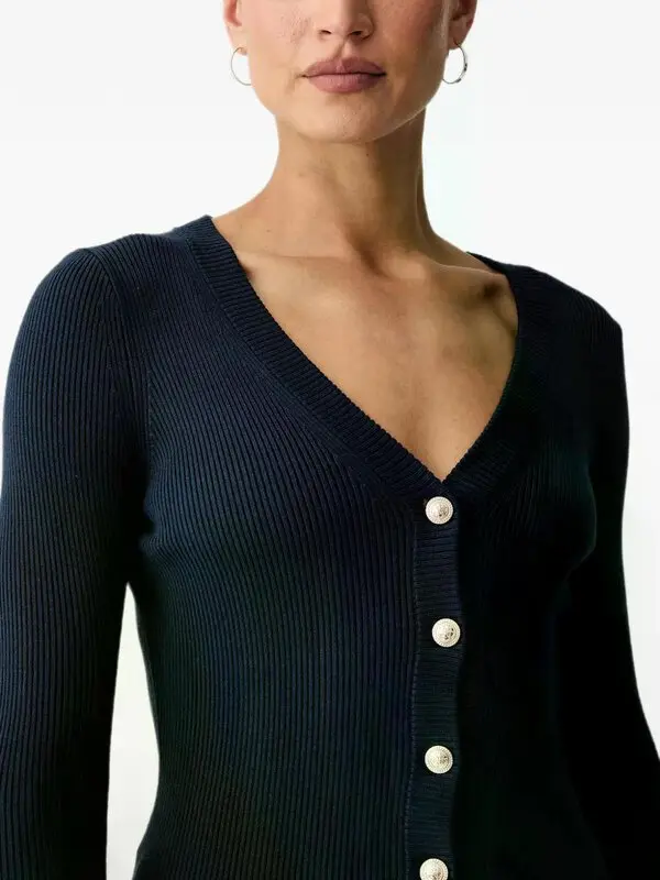 Guess Ribbed-knit V-neck Cardigan