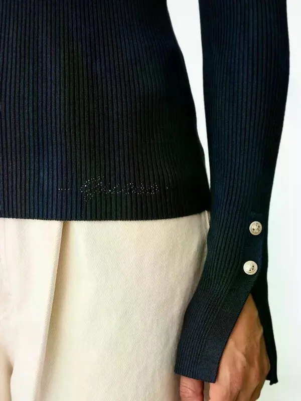Guess Ribbed-knit V-neck Cardigan