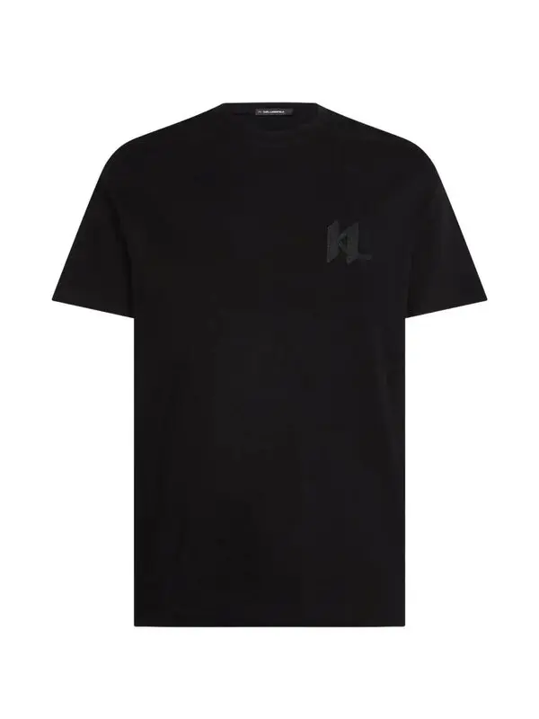 Karl Lagerfeld Monogram Wool-blend T-shirt - Black