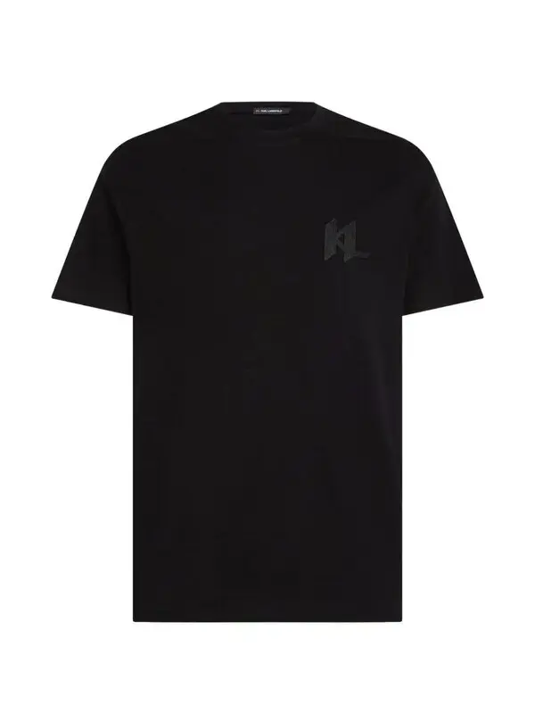 Karl Lagerfeld Monogram Wool-blend T-shirt - Black