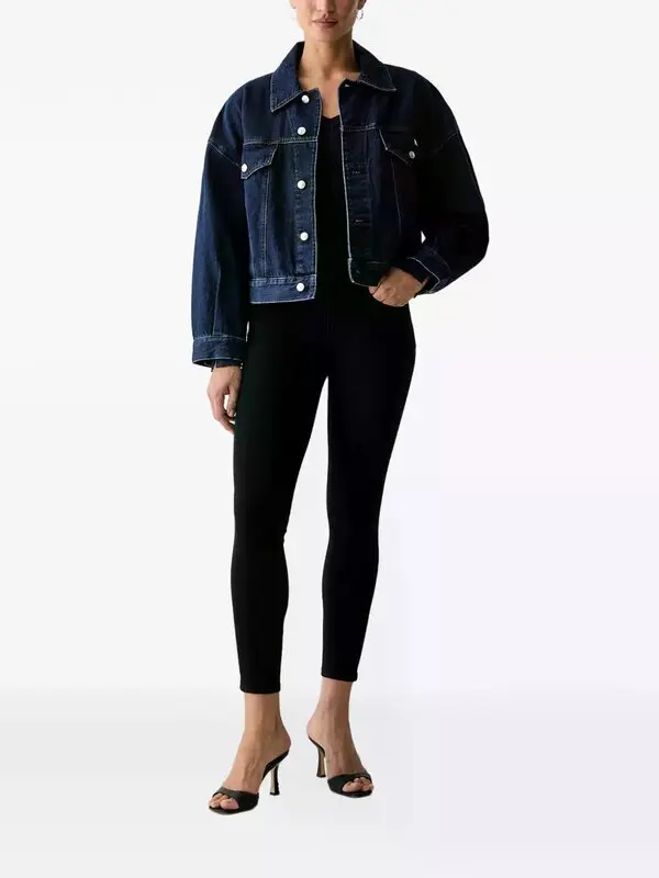 Guess V-neck Long Sleeve Ribbed Knit T-shirt