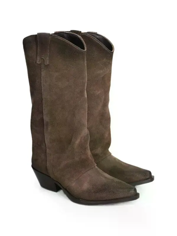 METISSE Distressed-effect Western Boots