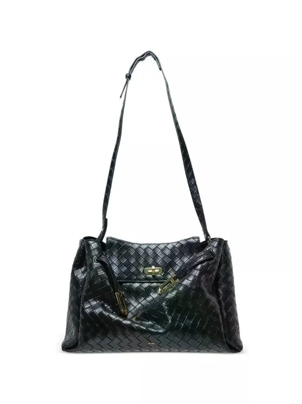 Jw Pei Rhea Woven Shoulder Bag - Black