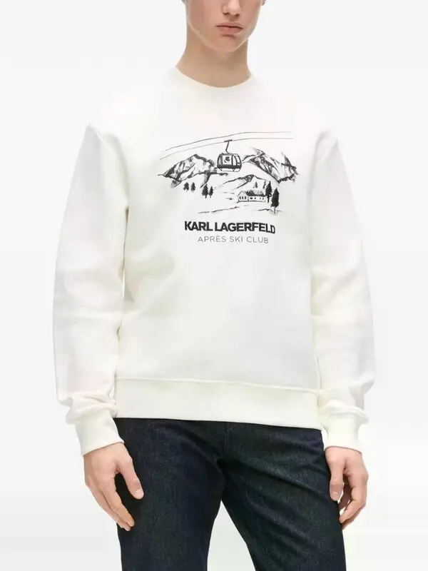 Karl Lagerfeld Après Ski Club Sweatshirt - White