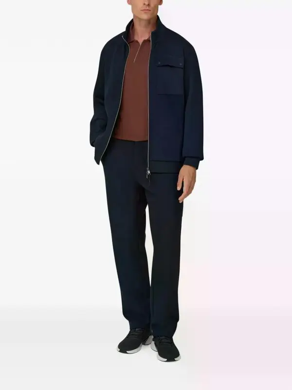 Boggi Milano Full-zip Sweatshirt In Cotton Blend Scuba B Tech