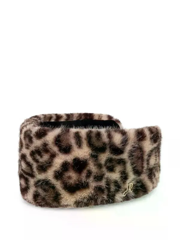 Joseph Ribkoff Leopard-print Faux-fur Headband - Neutrals