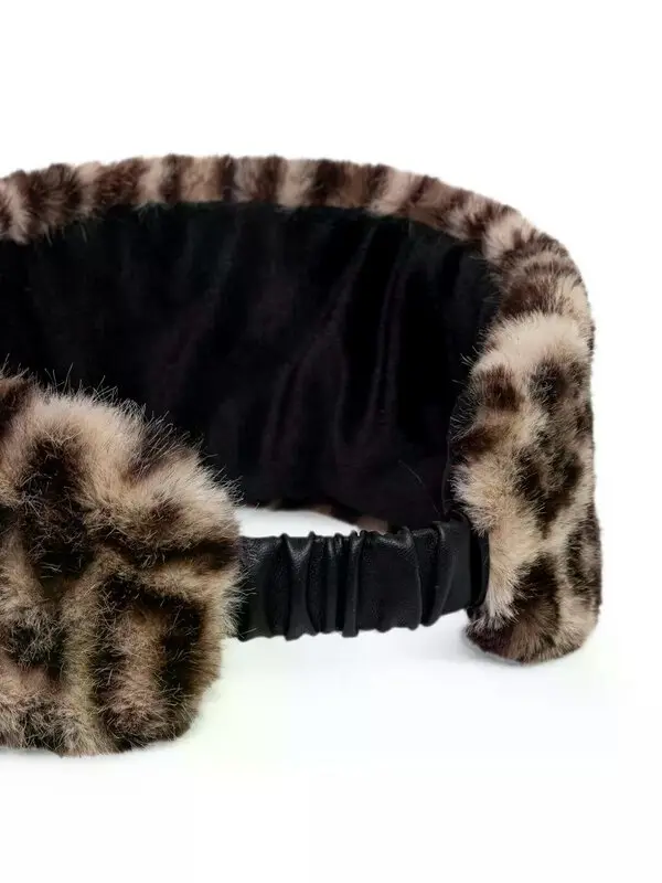 Joseph Ribkoff Faux-fur Leopard Print Headband