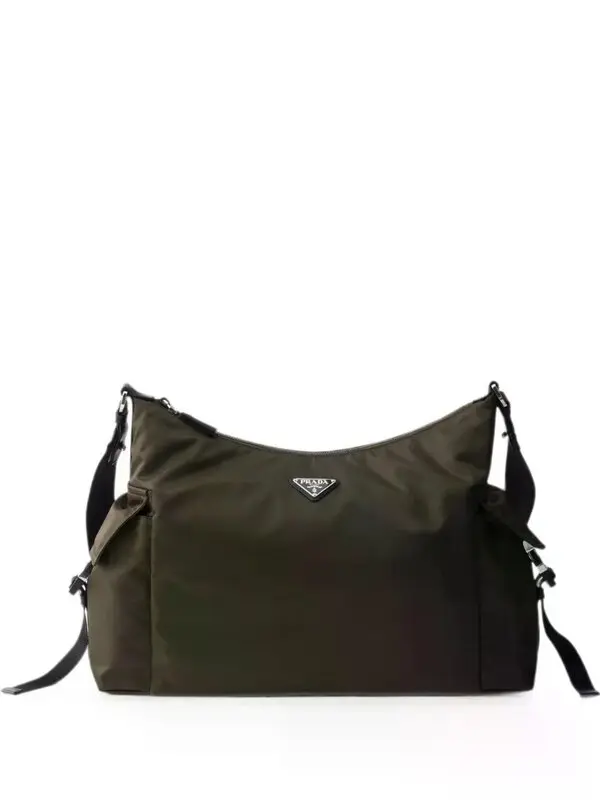 Prada Explore Re-nylon And Leather Bag - Green