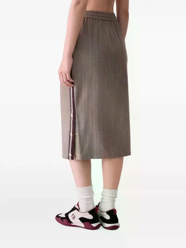 Liu Jo Midi Skirt With Side Tape And Buttons