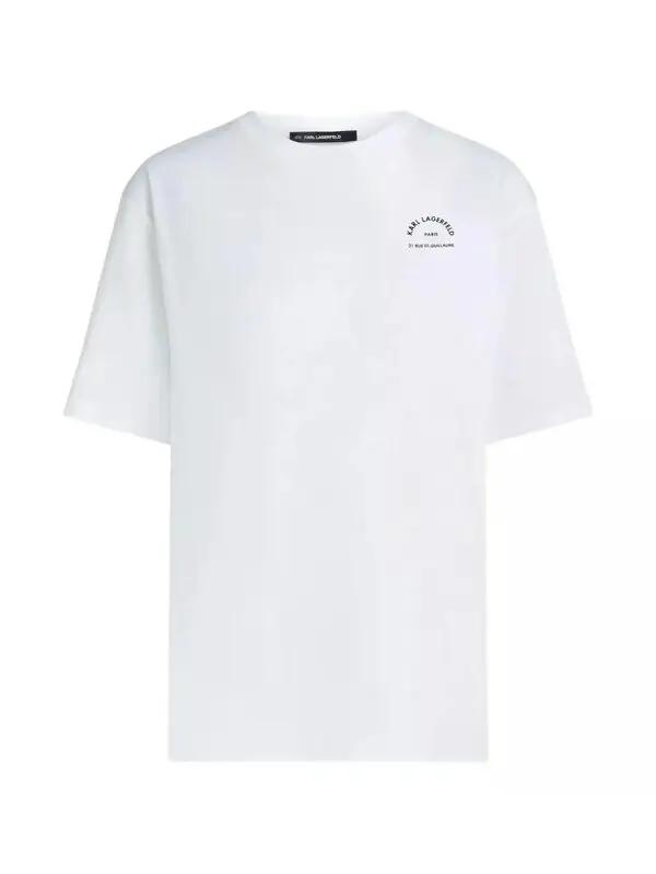 Karl Lagerfeld Rue St-guillaume Logo T-shirt - White