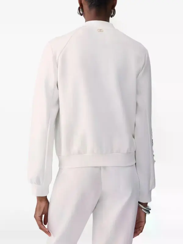 Liu Jo Zip-up Sweatshirt With Floral Jewel Embellishment