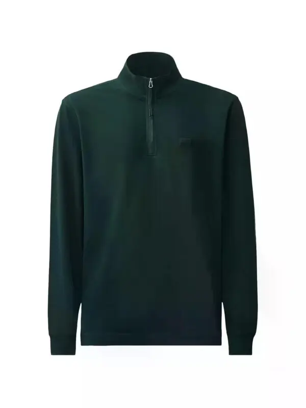 C.P. COMPANY Quarter-zip Logo-patch Sweatshirt