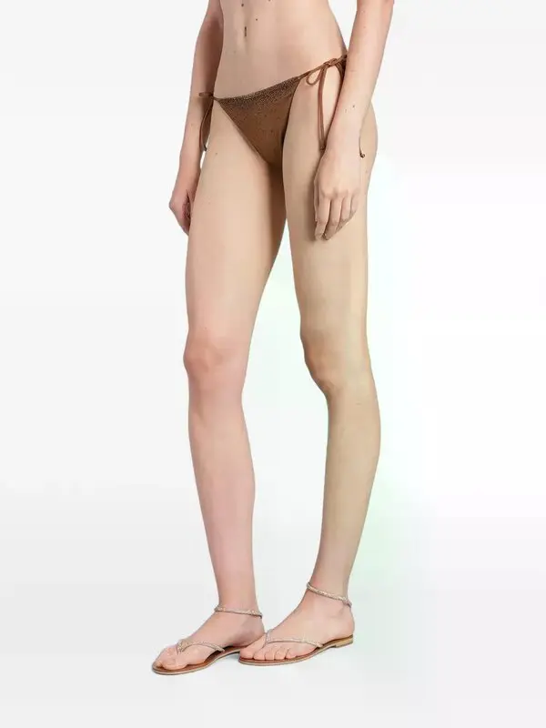 MC2 SAINT BARTH Rhinestone Embellished Side-tie Bikini Bottoms
