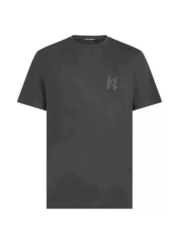 Karl Lagerfeld Monogram Wool-blend T-shirt - Grey