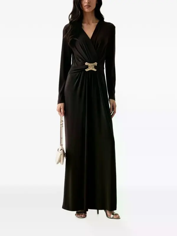 Joseph Ribkoff Hammered-buckle Wrap-style Jumpsuit - Brown