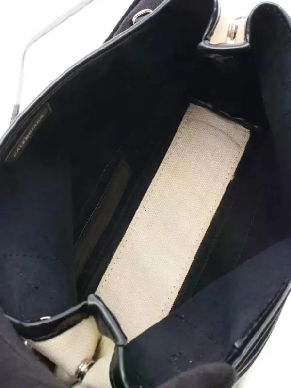 Balenciaga 2000s Navy Cabas Tote Bag - Neutrals
