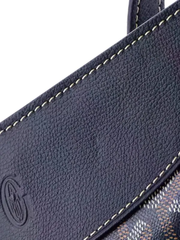 Goyard Hirondelle Coated Canvas And Leather Shoulder Bag - Blue