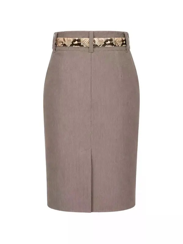 Elie Saab Belt-loop Midi Skirt