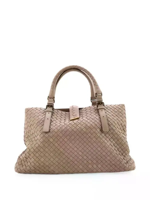 Bottega Veneta Roma Bag Intrecciato Nappa Medium Tote Bag - Neutrals