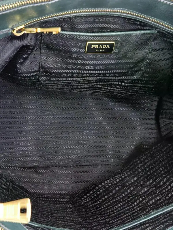 Prada Lux Saffiano Leather Xl Tote Bag - Green