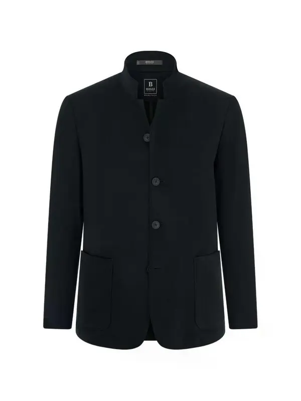Boggi Milano Blazer Diagonal Wool Blend B Tech - Black