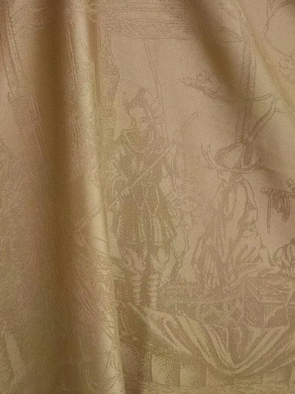 FERRAGAMO Jacquard-knit Frayed-edge Scarf