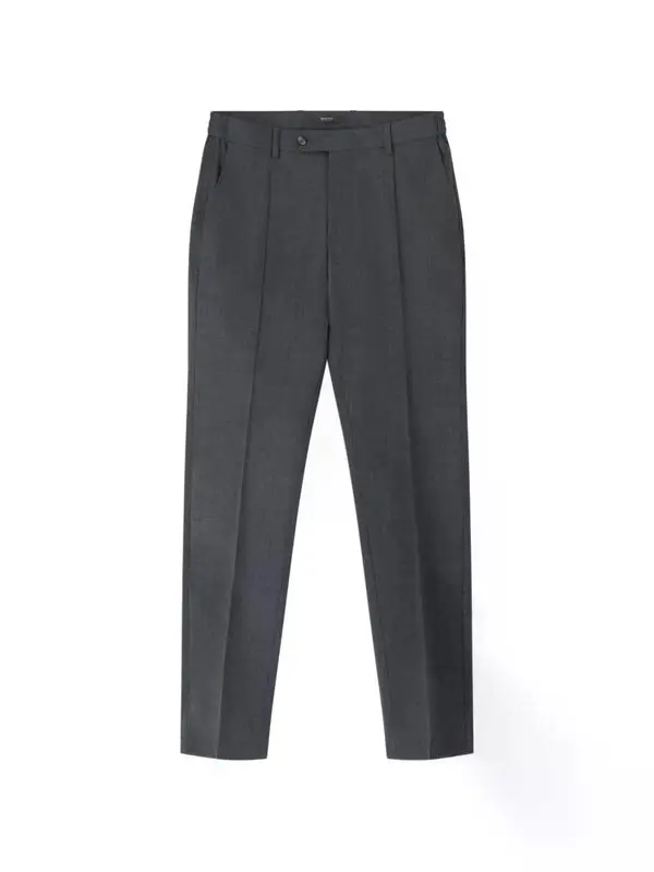 Boggi Milano Trousers In Technical Wool - Grey