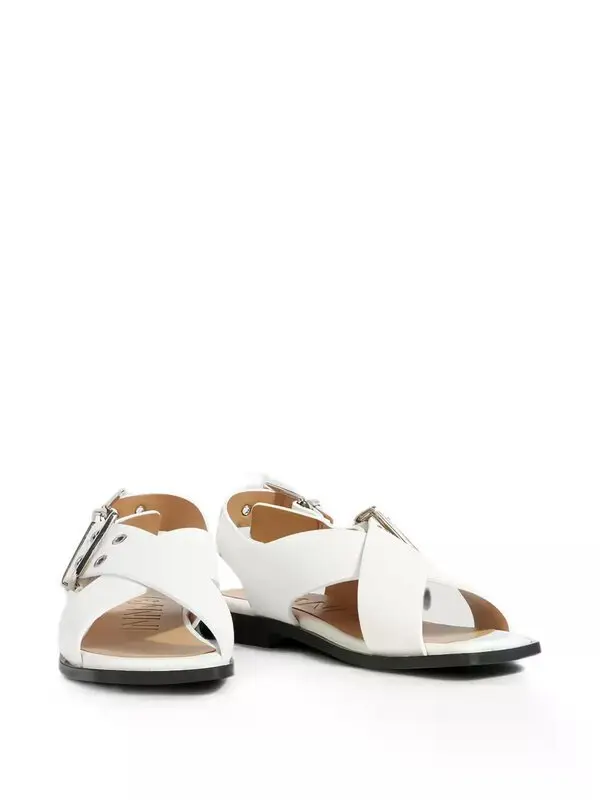 GANNI Buckled Crossover-strap Sandals