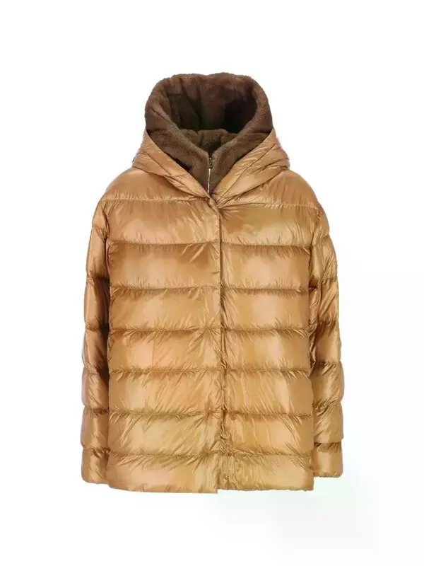 Herno Quilted Hooded Jackets - Neutrals