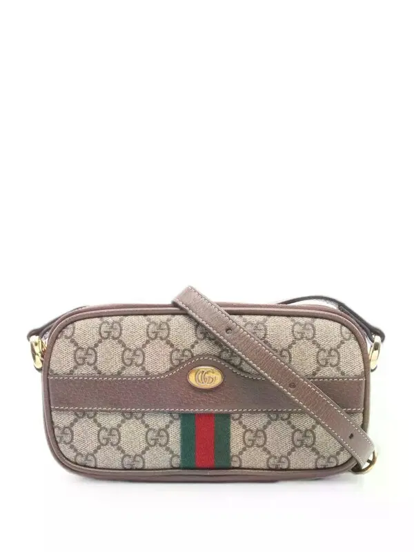 Gucci Ophidia Gg Supreme Sherry Line Shoulder Bag - Neutrals