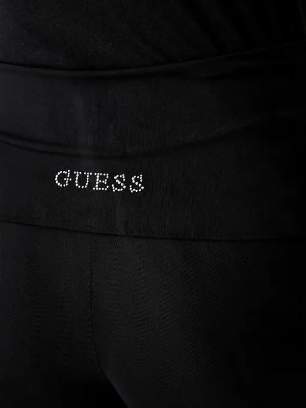 Guess Flare Rhinestone-logo Leggings