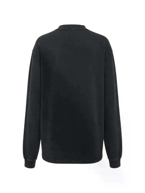 Alexander Wang Logo Print Long Sleeve T-shirt - Black