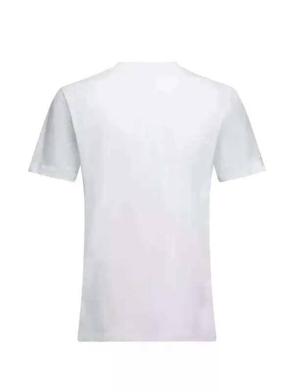 Karl Lagerfeld Logo-embroidered T-shirt With Button Detail