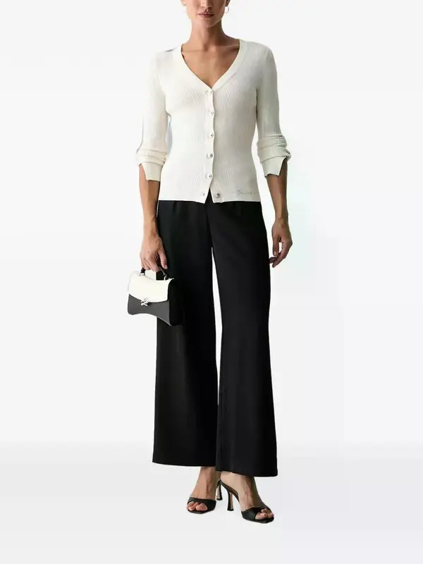 Guess Ribbed-knit Buttoned Cardigan