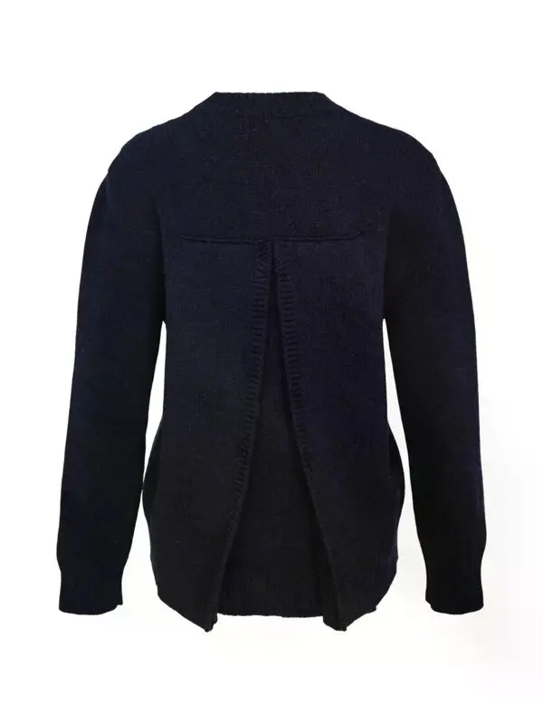 JIL SANDER Back-slit Oversized Sweater - Blue