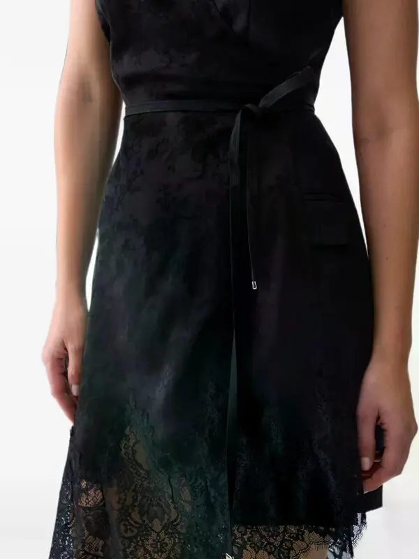 Liu Jo Short Jacquard And Lace Mini Dress