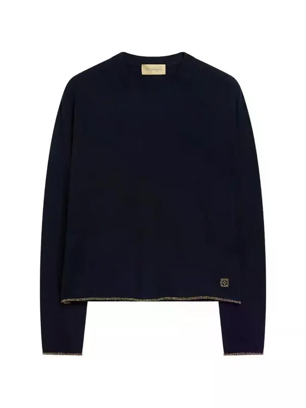 Momoni Karasu Lurex-trim Sweater - Blue