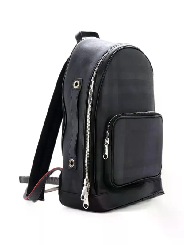 Burberry Check Coated Canvas And Leather Medium Backpack